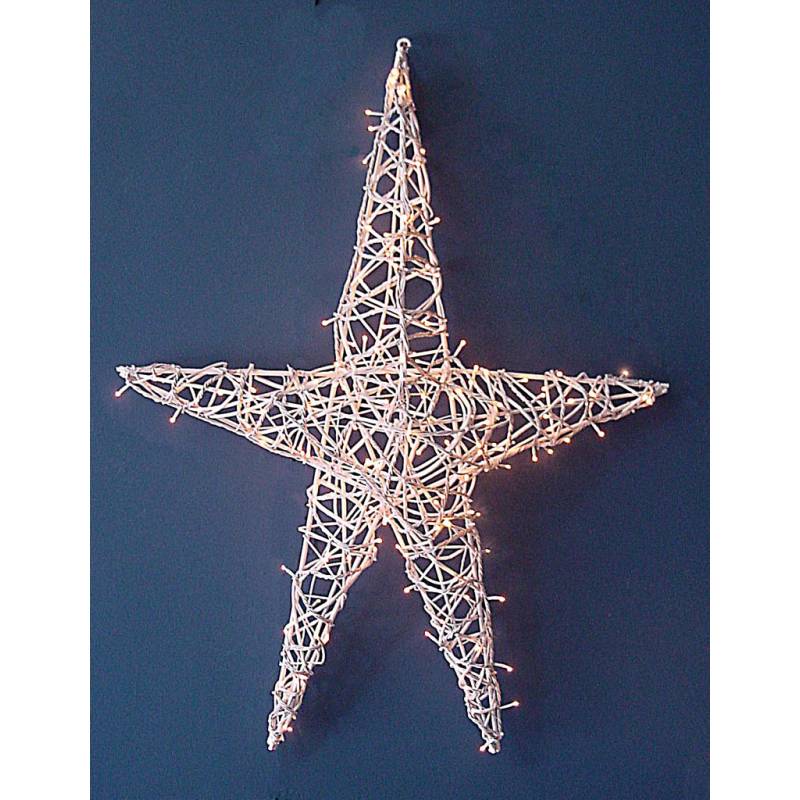 Estrella blanca con luz led